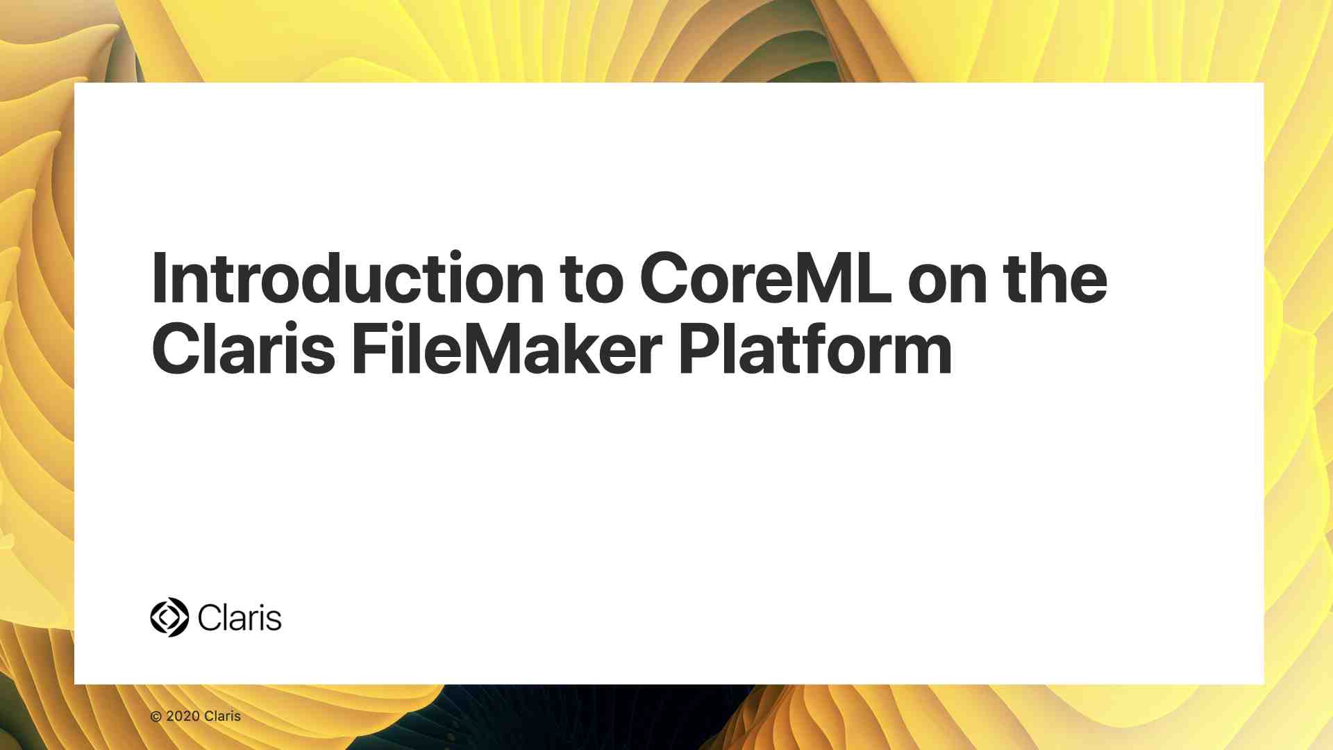 Introduction to CoreML on the Claris FileMaker Platform - Video