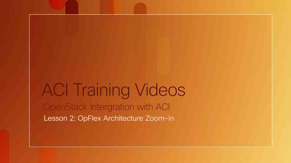 Lesson 2: OpFlex Architecture Zoom-in